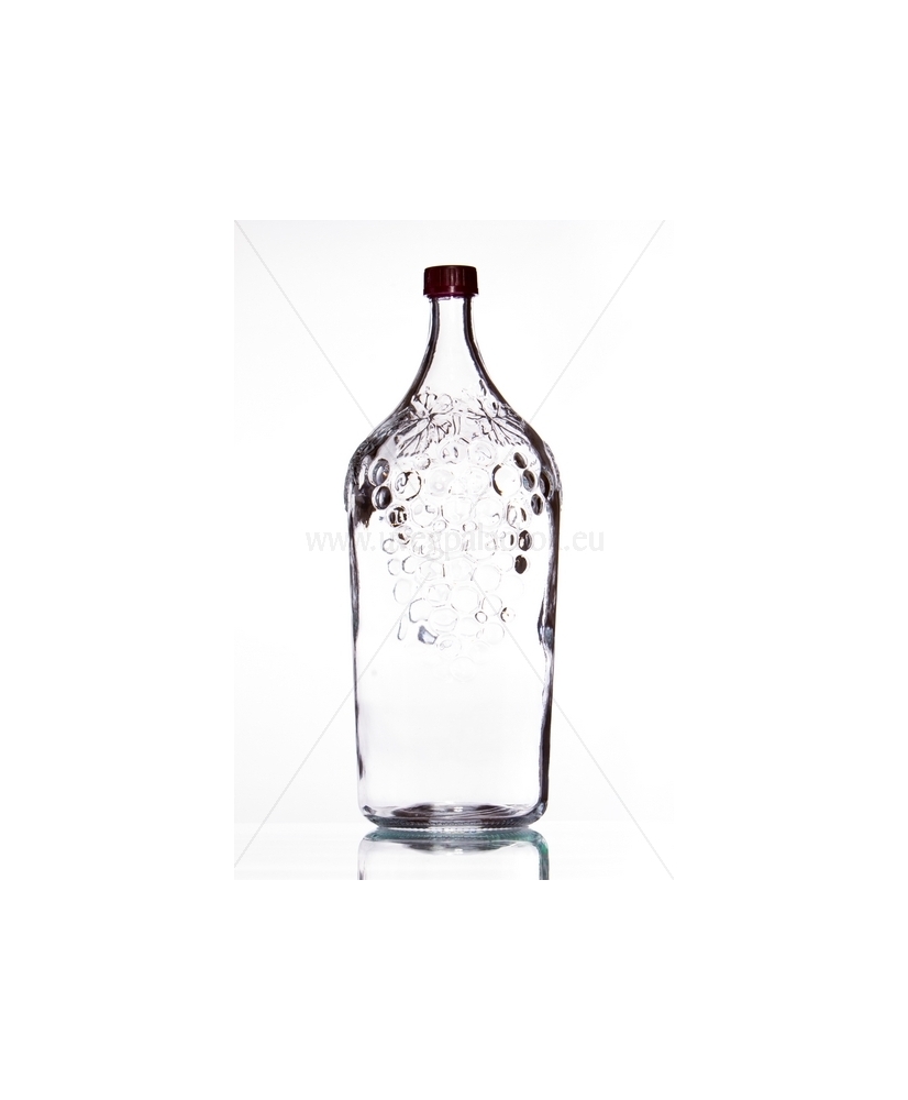 SG Solaris 2 literes üvegpalack, pálinkás üveg.