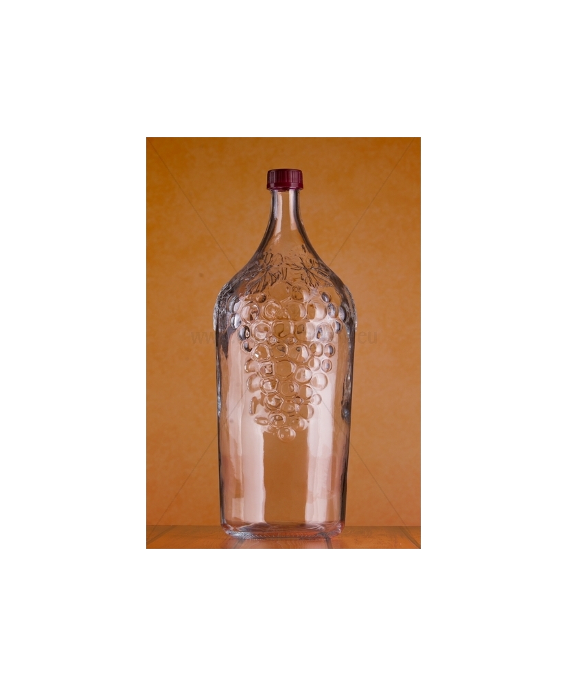 SG Solaris 2 literes üvegpalack, pálinkás üveg.